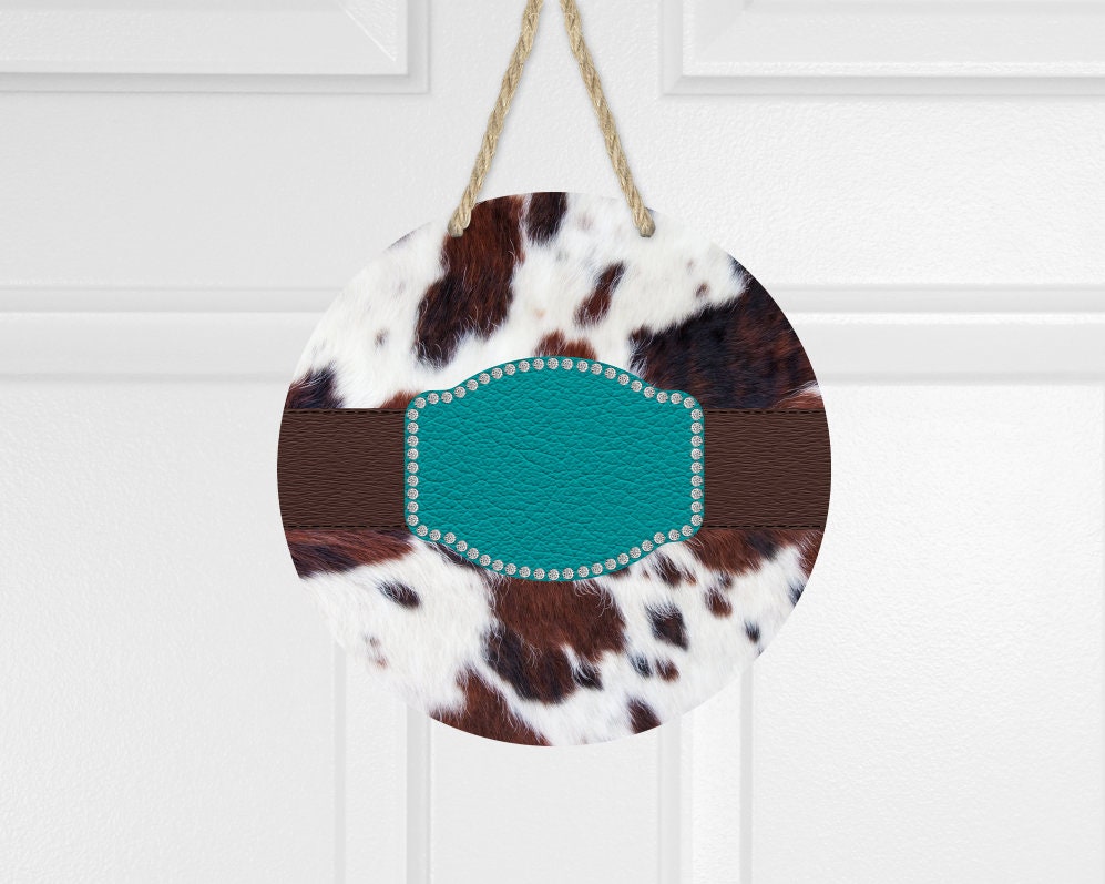 Cow Print Round Designs, Instant Download, Cow Print Sublimation ...