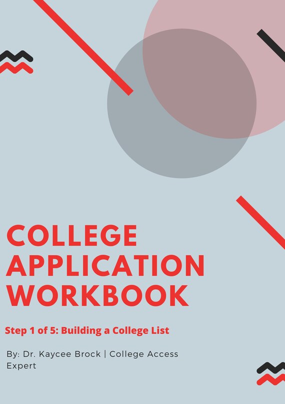 College Application Workbook Part 1 of 5: Building a Strong | Etsy