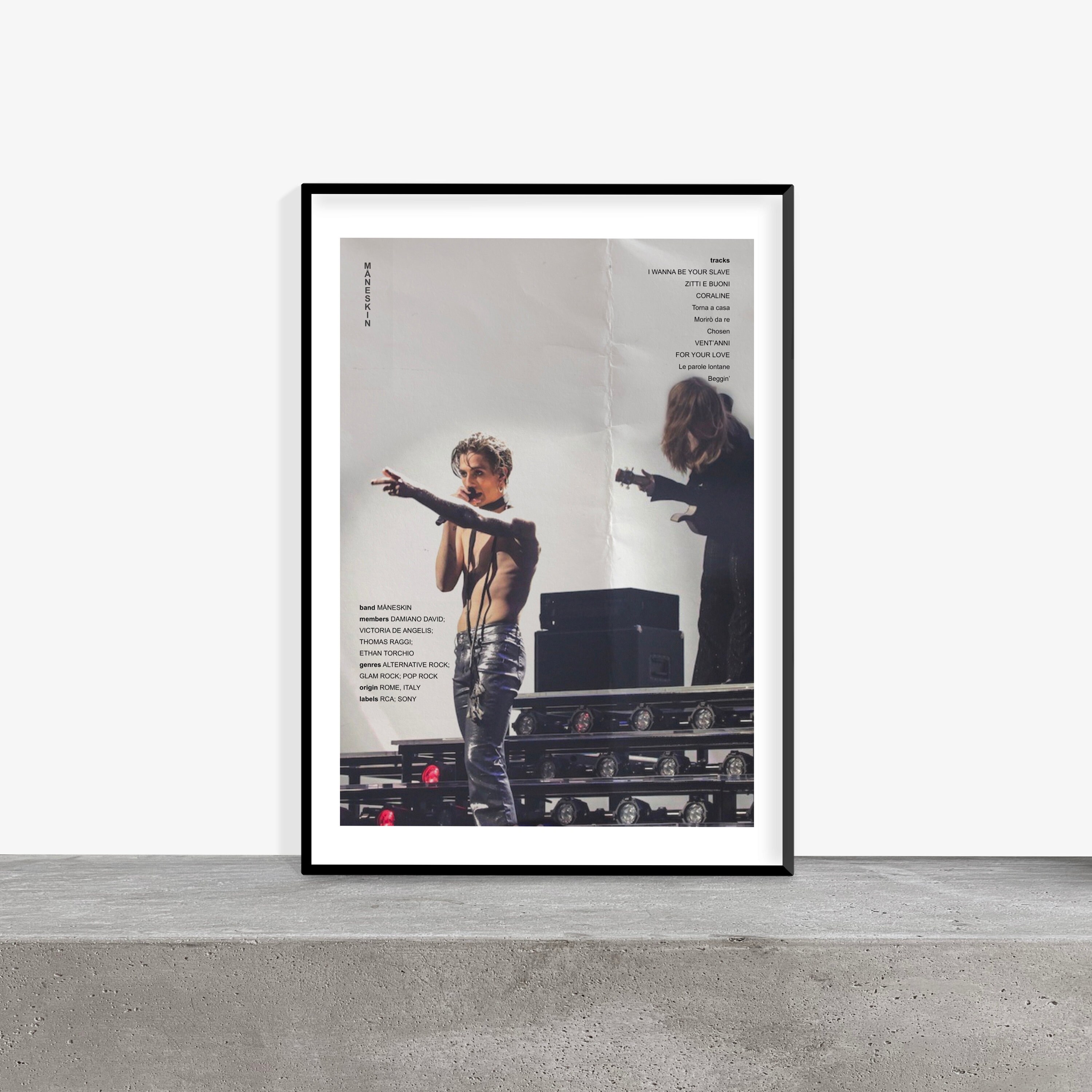 Måneskin Band Retro Vintage Magazine Cover Poster Instant - Etsy 日本