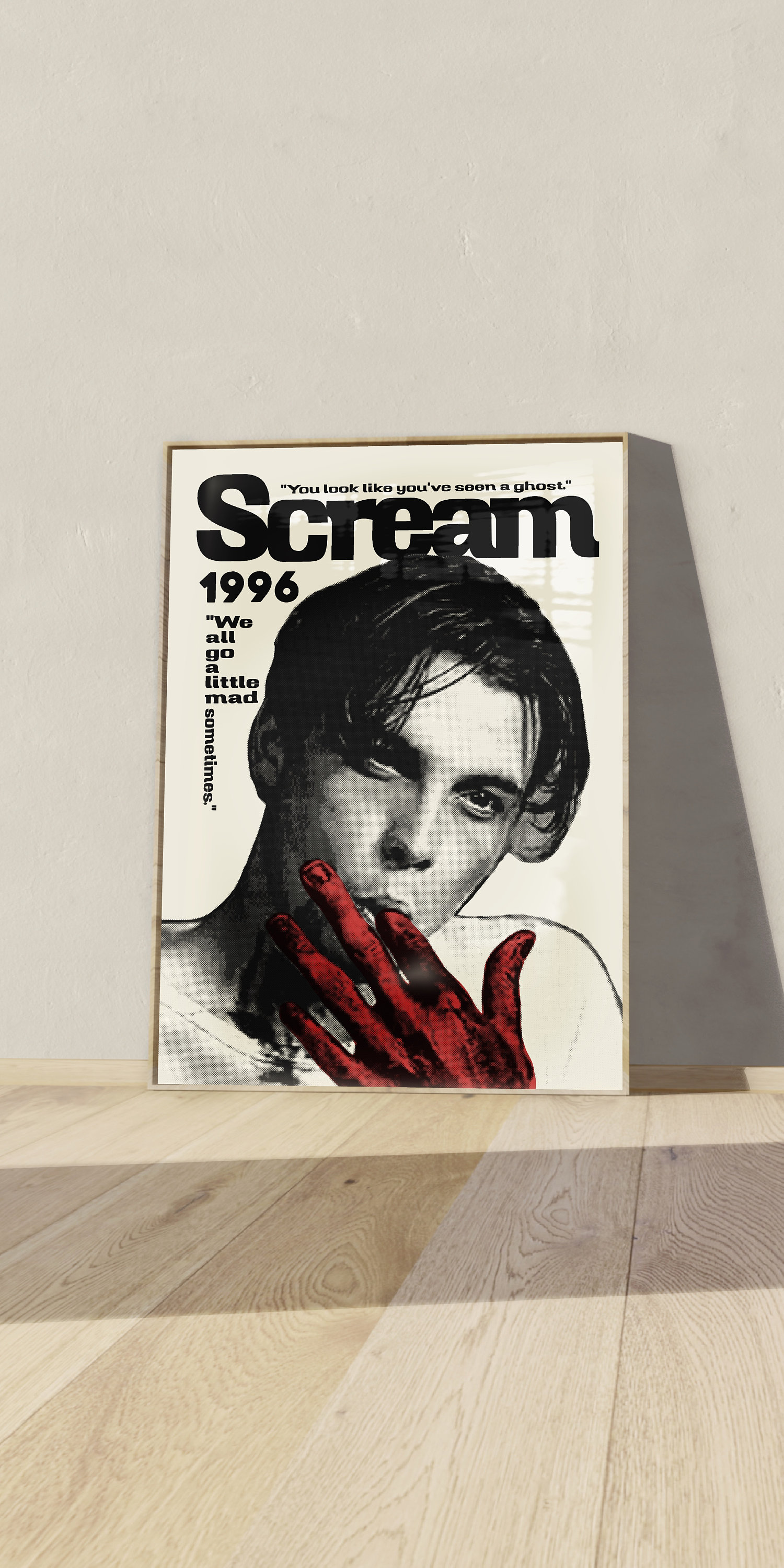 Horror Scream 90s Print, Scream Billy Poster, Cool Vintage Horror Movie ...