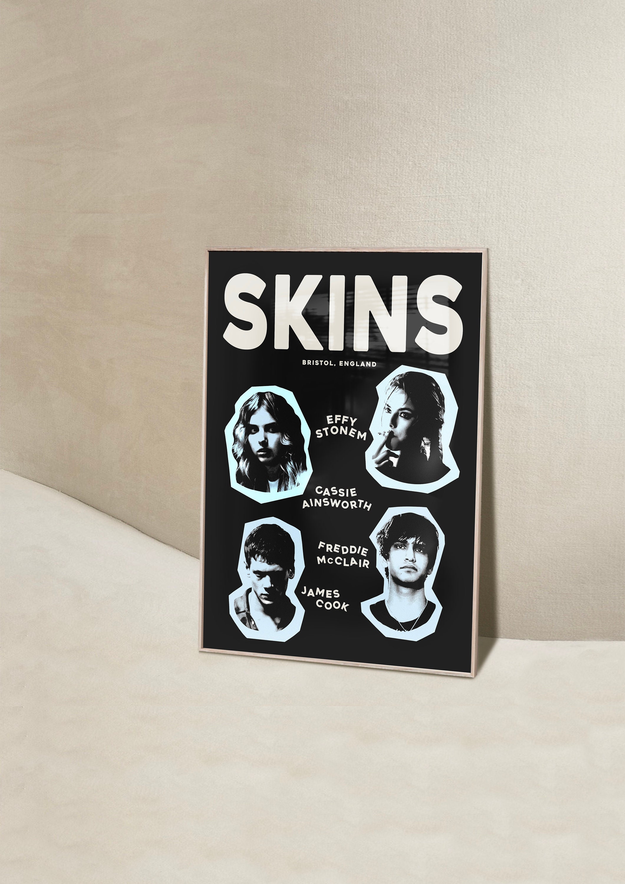 Skins Retro Typography Poster, Effy Skins Print, 90s Grunge Print ...