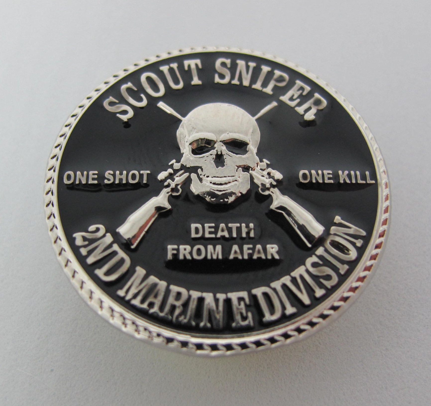Marines Scout Sniper Logo Scout Sniper 2nd Marine Division Gold Bumper