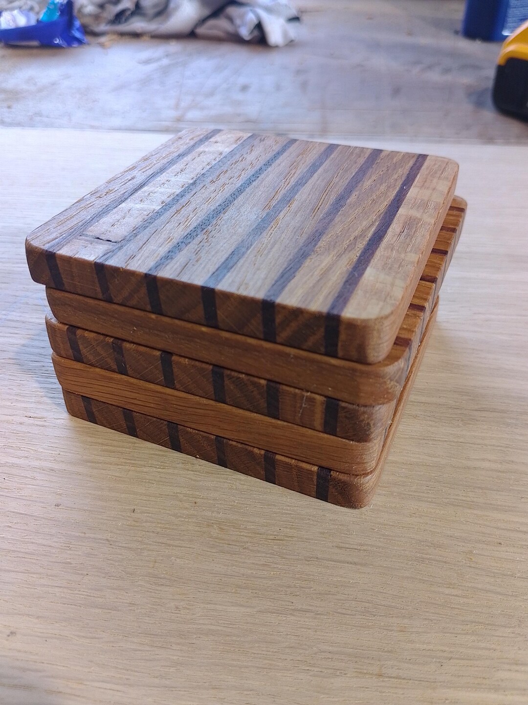 Oak and Walnut Wood Coasters - Etsy