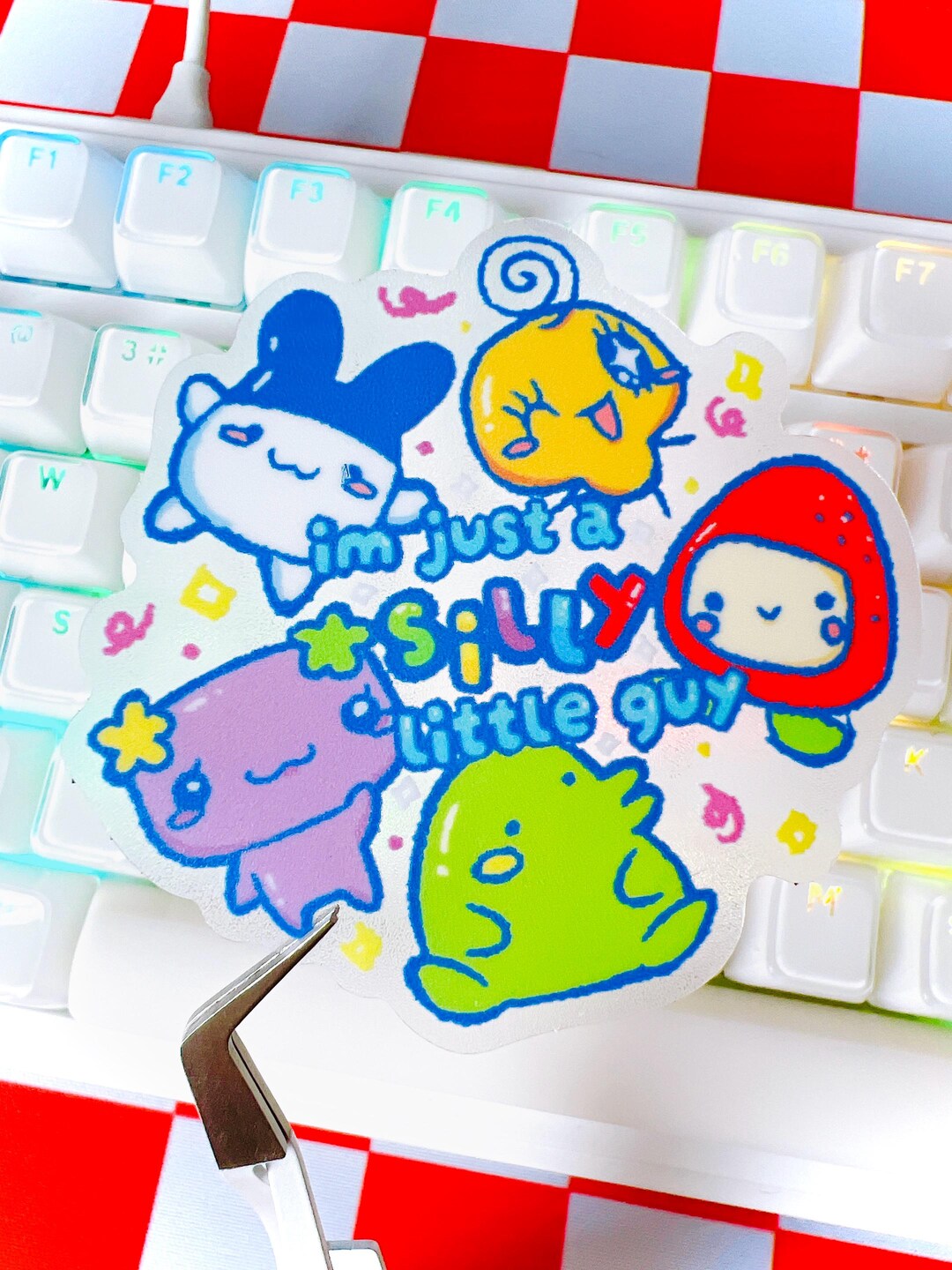 Tama Digital Friend Kawaii Cute Matte Transparent Clear Vinyl Sticker ...
