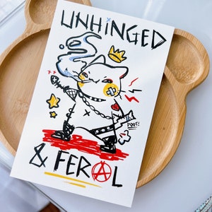 Punky Poots Punk Rock Cute Kawaii Art Prints Matte Cardstock Fart - Etsy