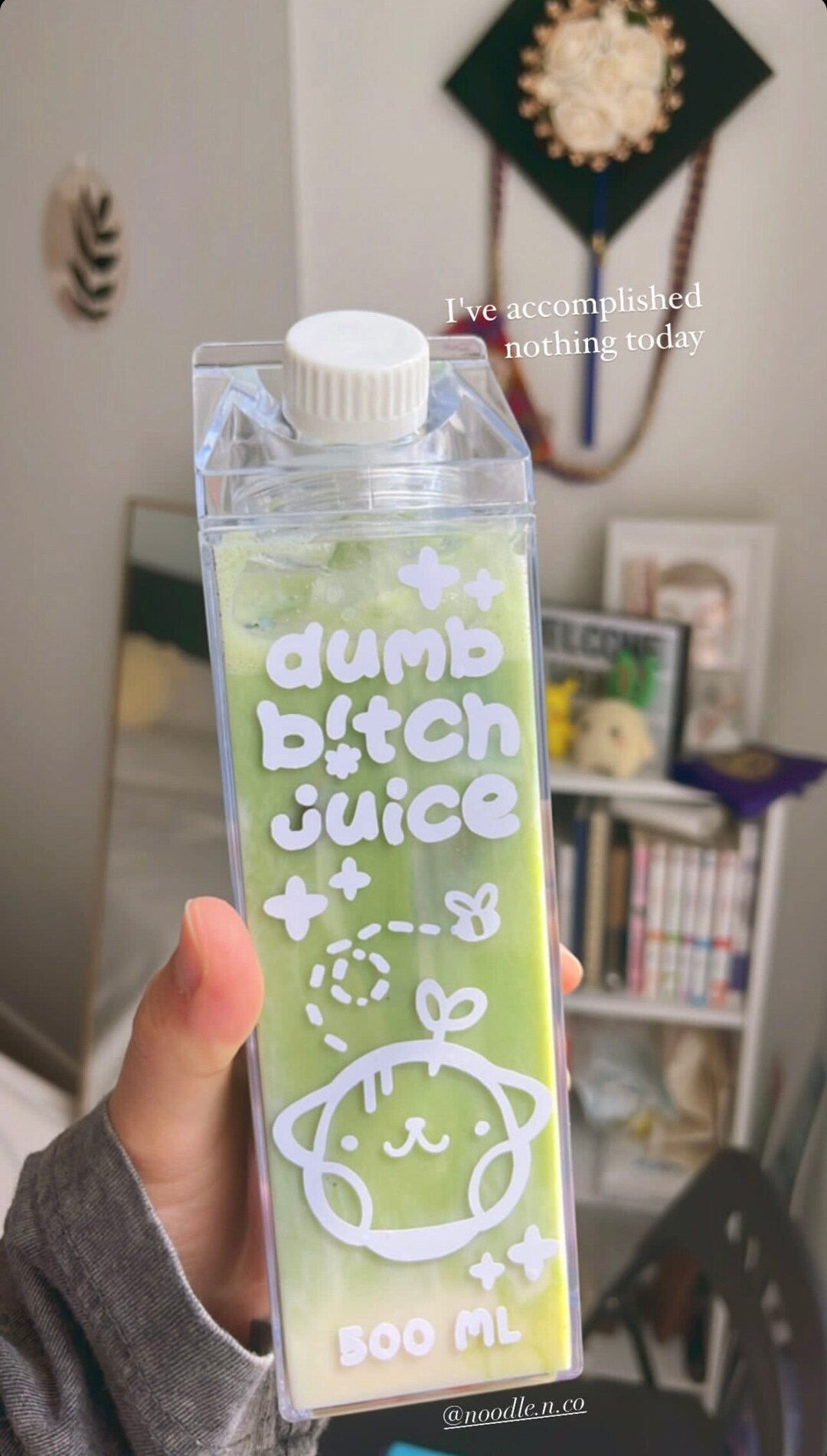 Clear Milk Carton Water Bottles, 17oz Cute Square Tumbler Milk Box ...