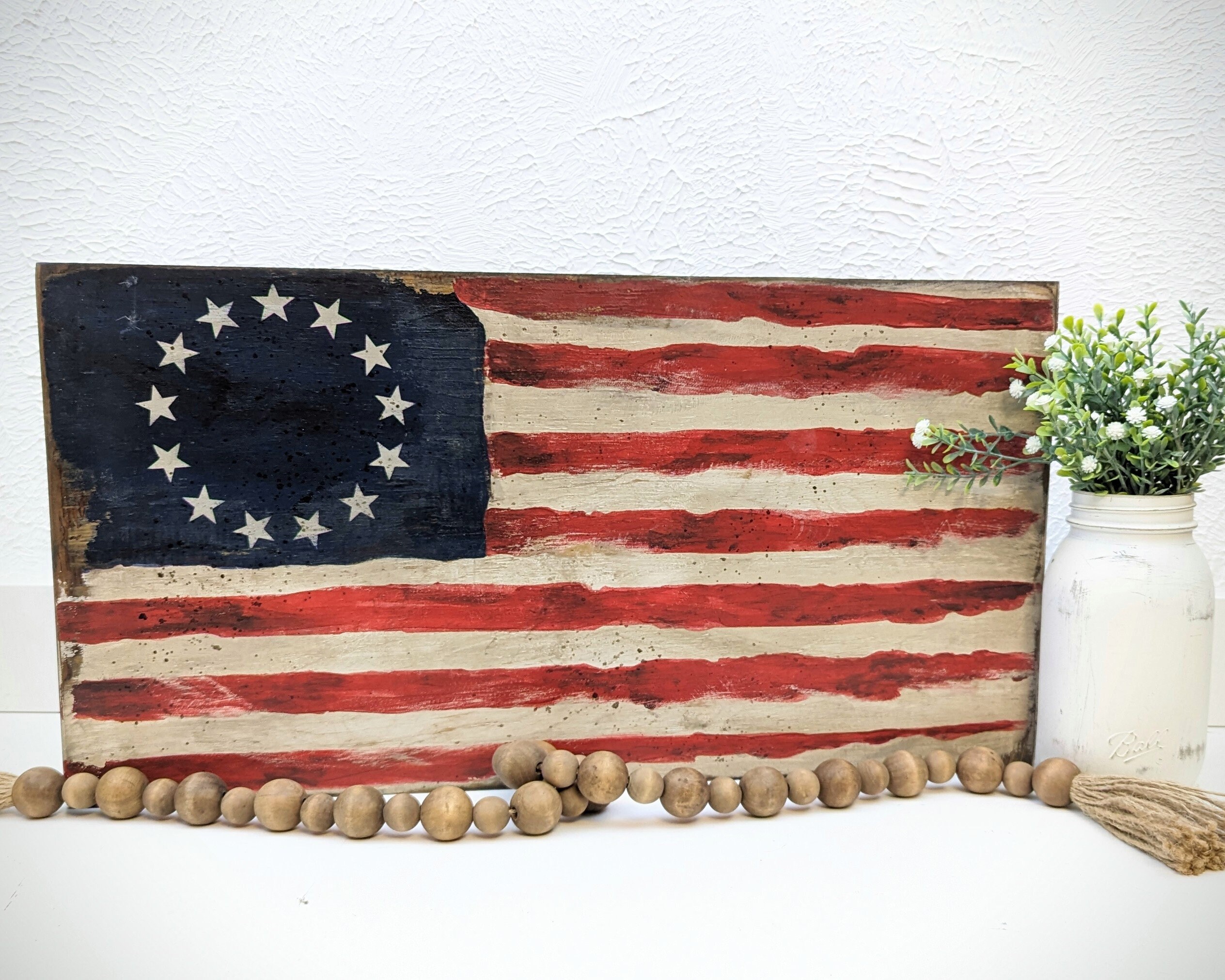 Betsy Ross Rustic Flags - Etsy