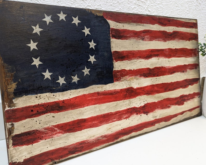Betsy Ross Rustic Flags - Etsy