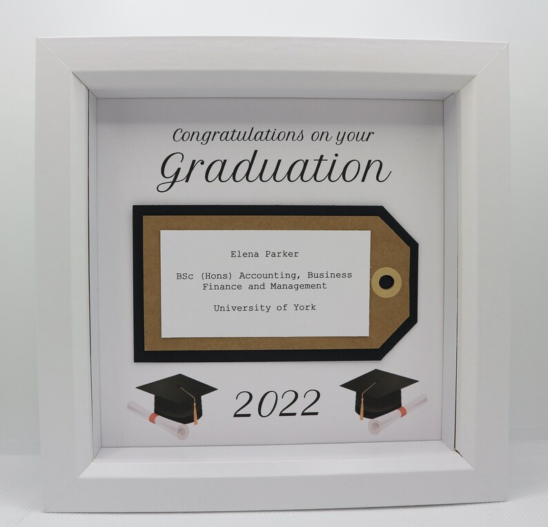 Personalised Graduation Box Frame Graduation Gift University Graduate ...