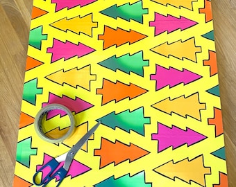 Neon Wrapping Paper | Etsy