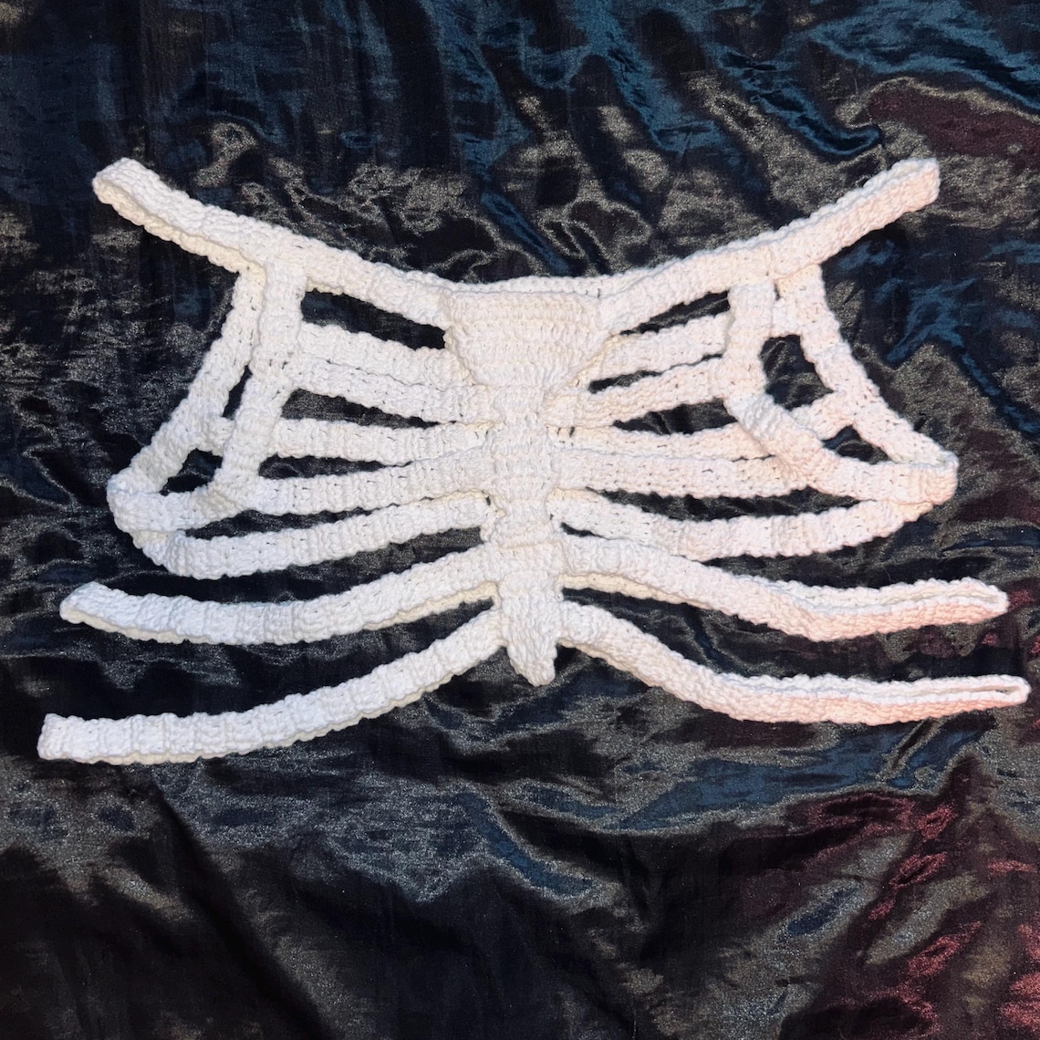 Crochet Top Skeleton Ribcage Handmade Corset Skull Crop Top, Fairycore ...