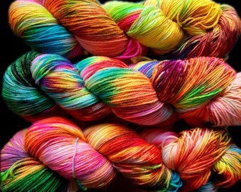 Fearless Yarn Hand Dyed Intensely Colourful by fearlessyarns