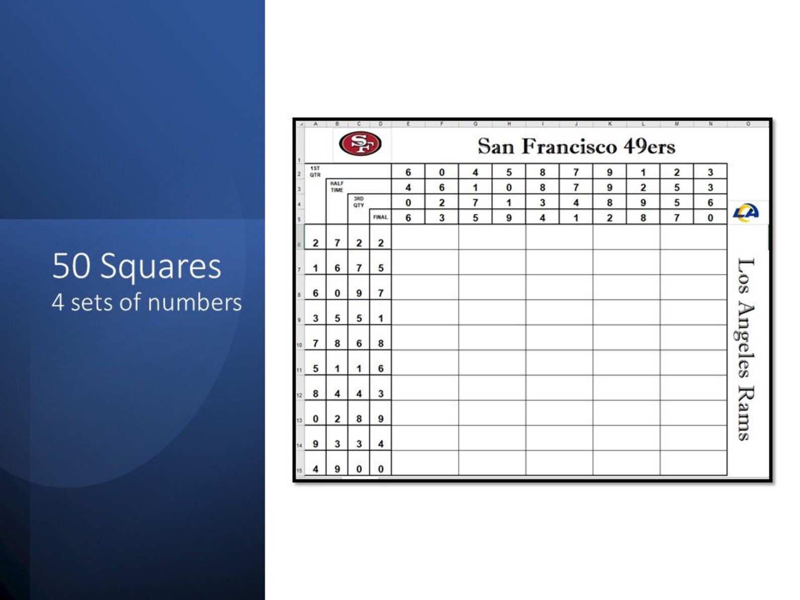 Excel Football Squares Template