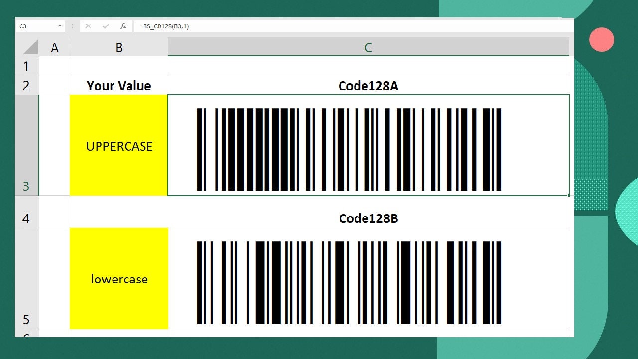 Excel Code128 Barcode Generator - Etsy UK