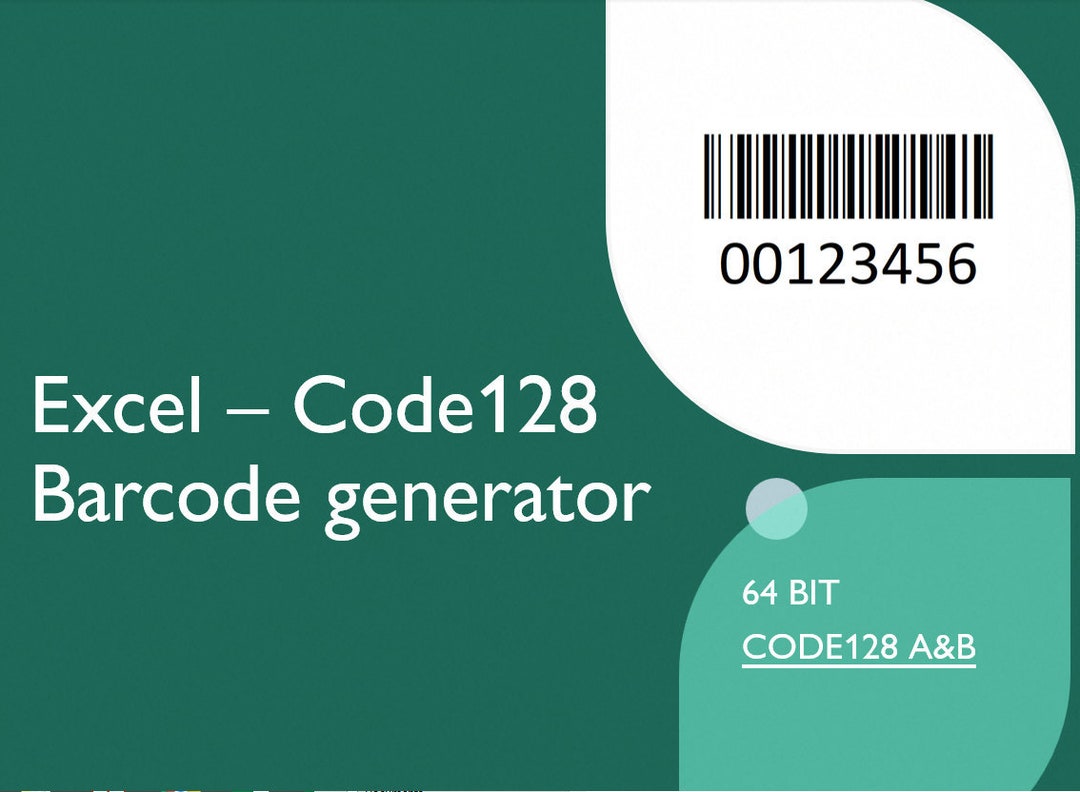 Excel Code128 Barcode Generator - Etsy