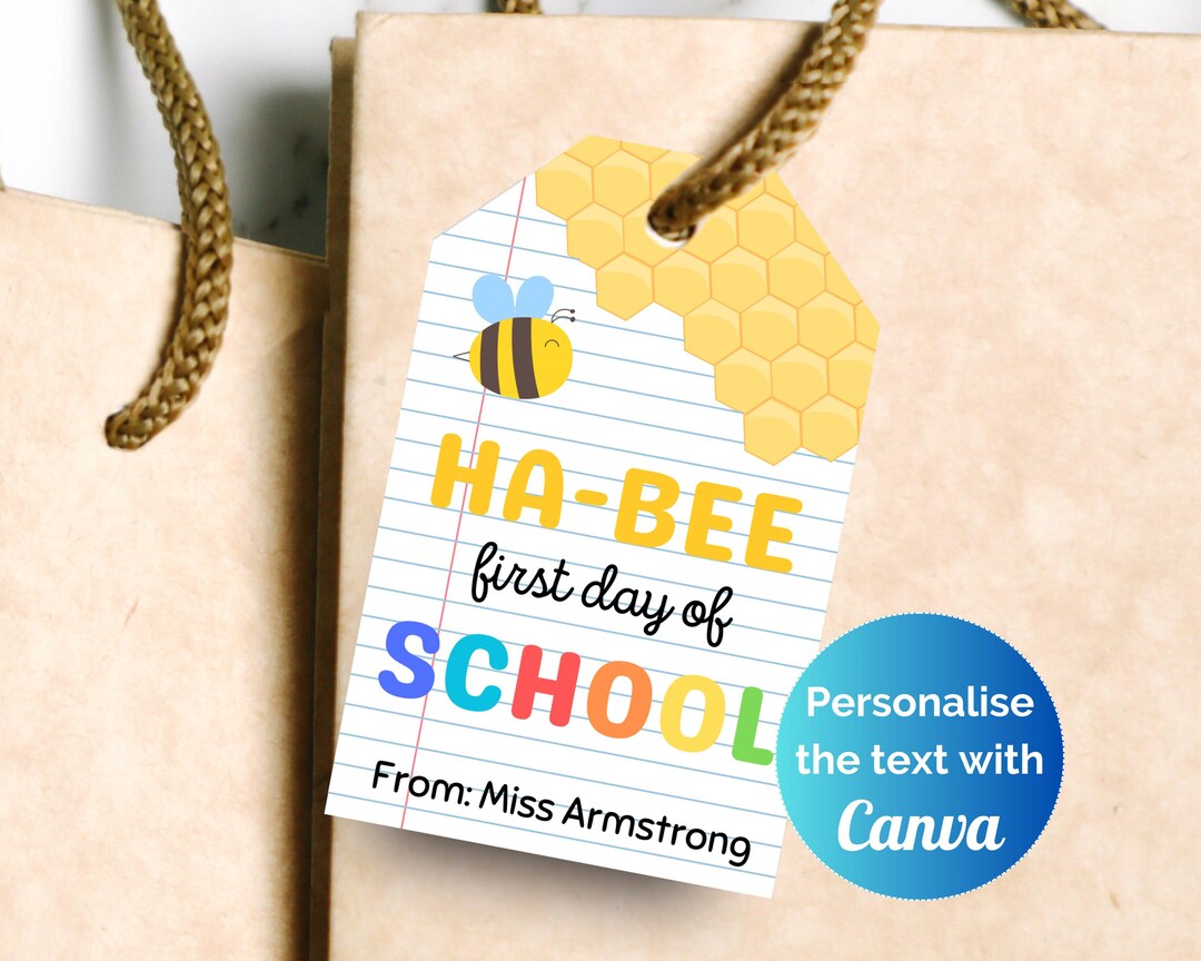 Editable Back to School Gift Tag Template, First Day of School Gift Tag ...