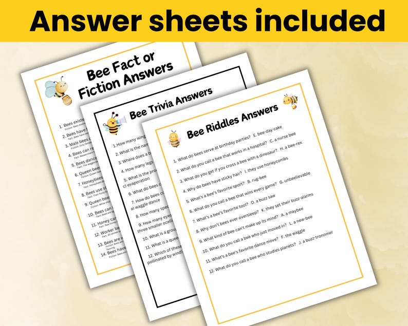 Bee Games Bundle Printable, World Bee Day Activity, Bee Birthday Party ...
