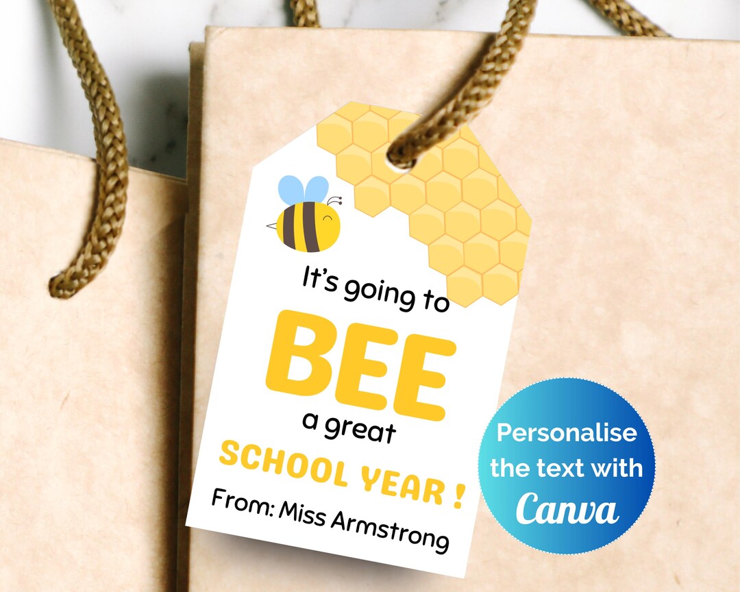 Editable Back to School Gift Tag Template, First Day of School Gift Tag ...