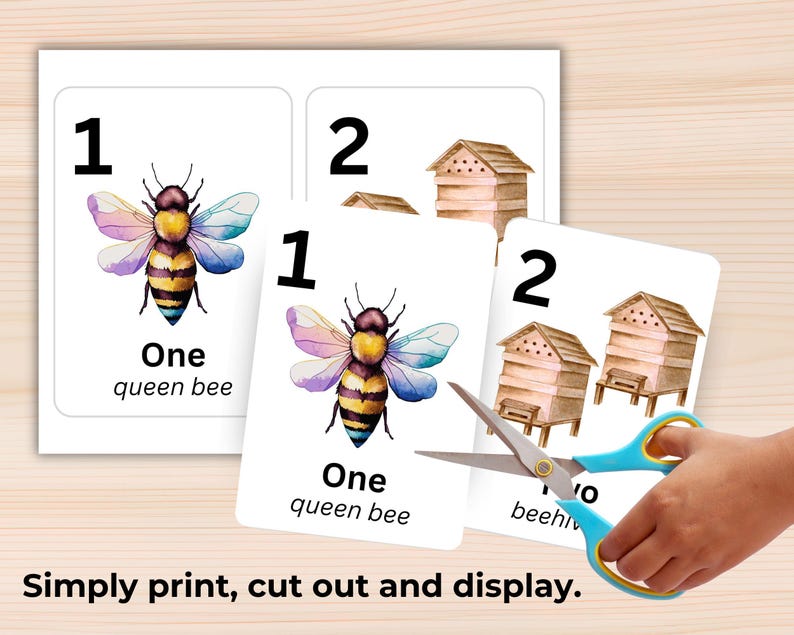 Number Flashcards Printable 1-10, Use for Homeschool, Preschool, Bee ...