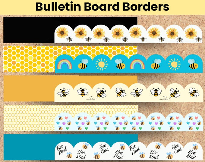 Spring Classroom Bulletin Board Border Set, Bumble Bee Bulletin Border ...