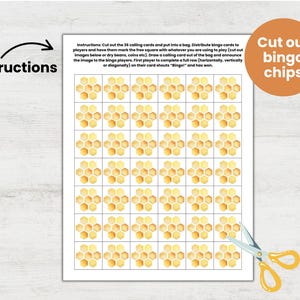 Bee Bingo Game, 50 Printable Bingo Cards, Bee Birthday Party Game, Bee ...