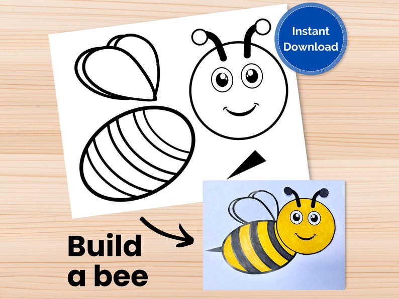 Cut and Paste Craft for Kids, Cut and Paste Activity, Color, Cut and ...