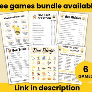 Bee Trivia Game, Printable Honeybee Trivia Game for Kids and Adults ...