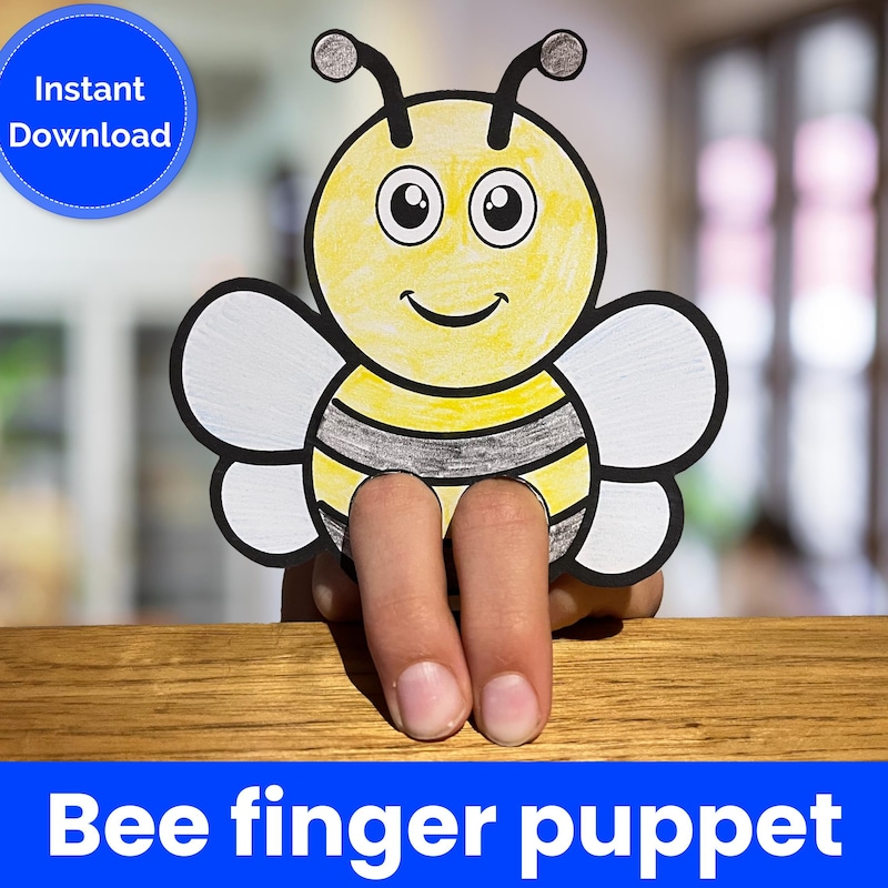 Bee Finger Puppet - Etsy