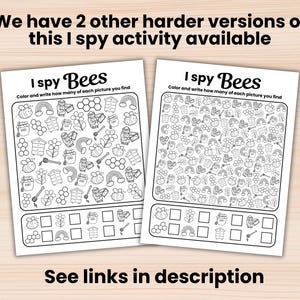 I Spy Printable Activity, Bee I Spy Game, I Spy Printable Coloring ...