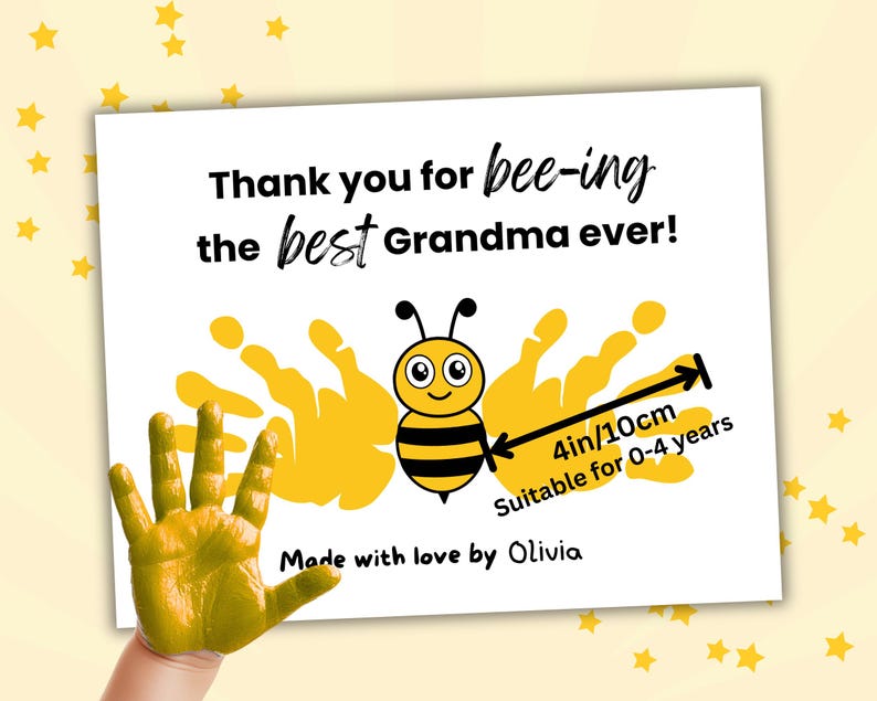 Grandparents Day Handprint Craft, Grandparents Day Handprint Art, Gift ...