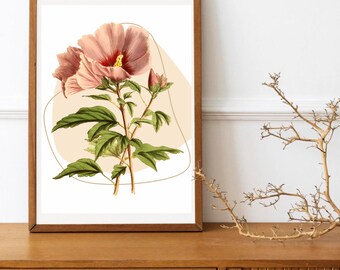 Boho Flower Wall Art Floral Wall Art Digital Download Set - Etsy