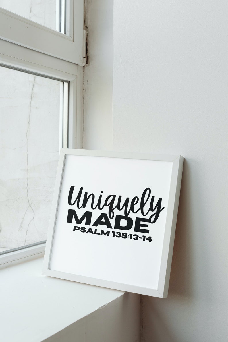 Uniquely Made SVG | Bible Verse | Psalm | Christian Quote | Religious ...