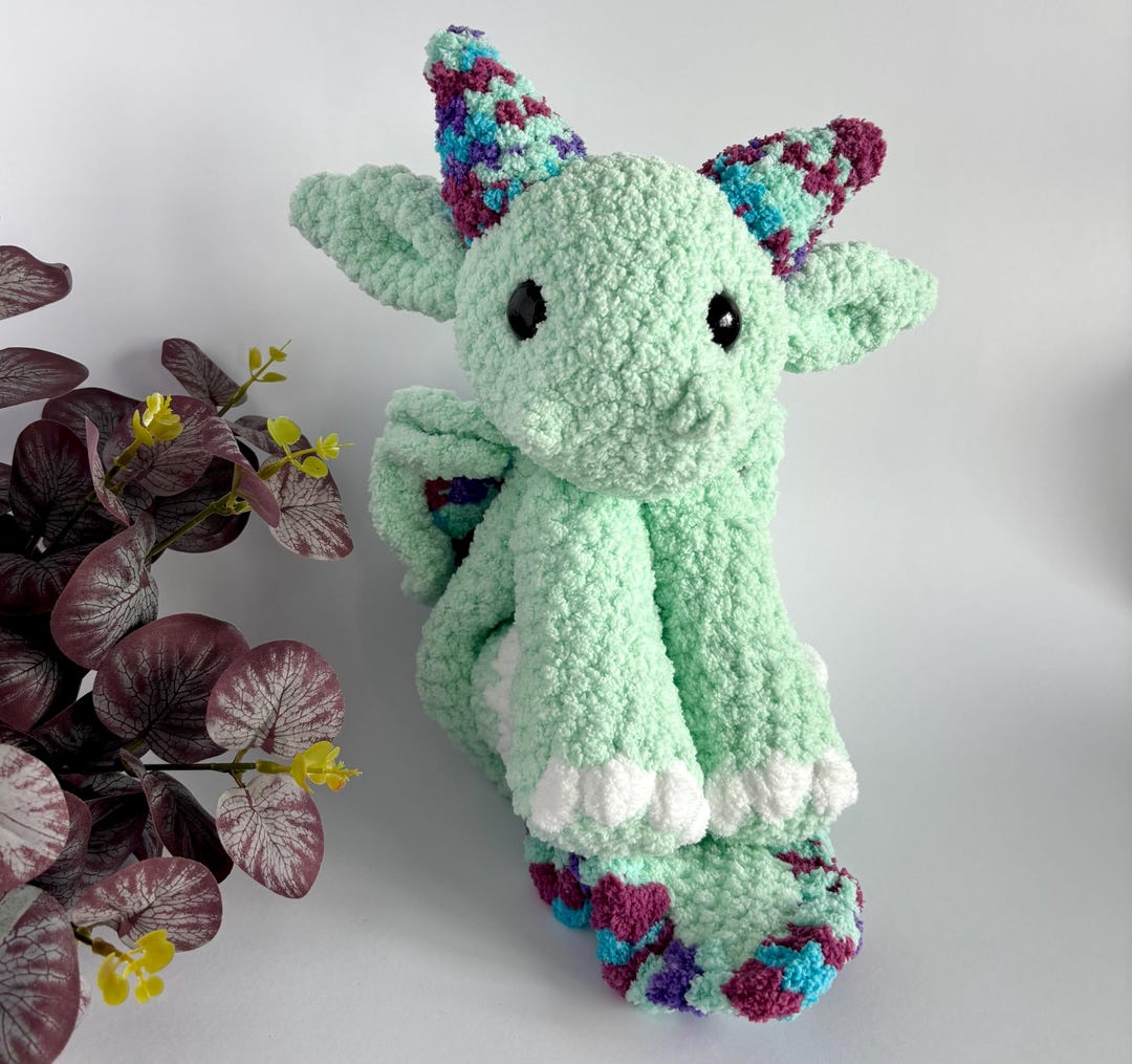 Snuggly Dragon | Handmade | Plushie Amigurumi | Stuffed Animal - Etsy
