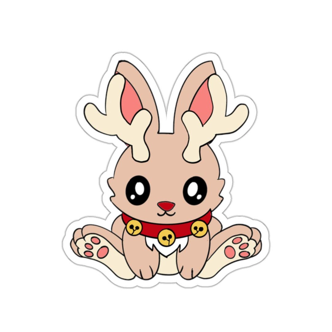 Christmas Cryptid Jackalope Kiss-cut Stickers - Etsy
