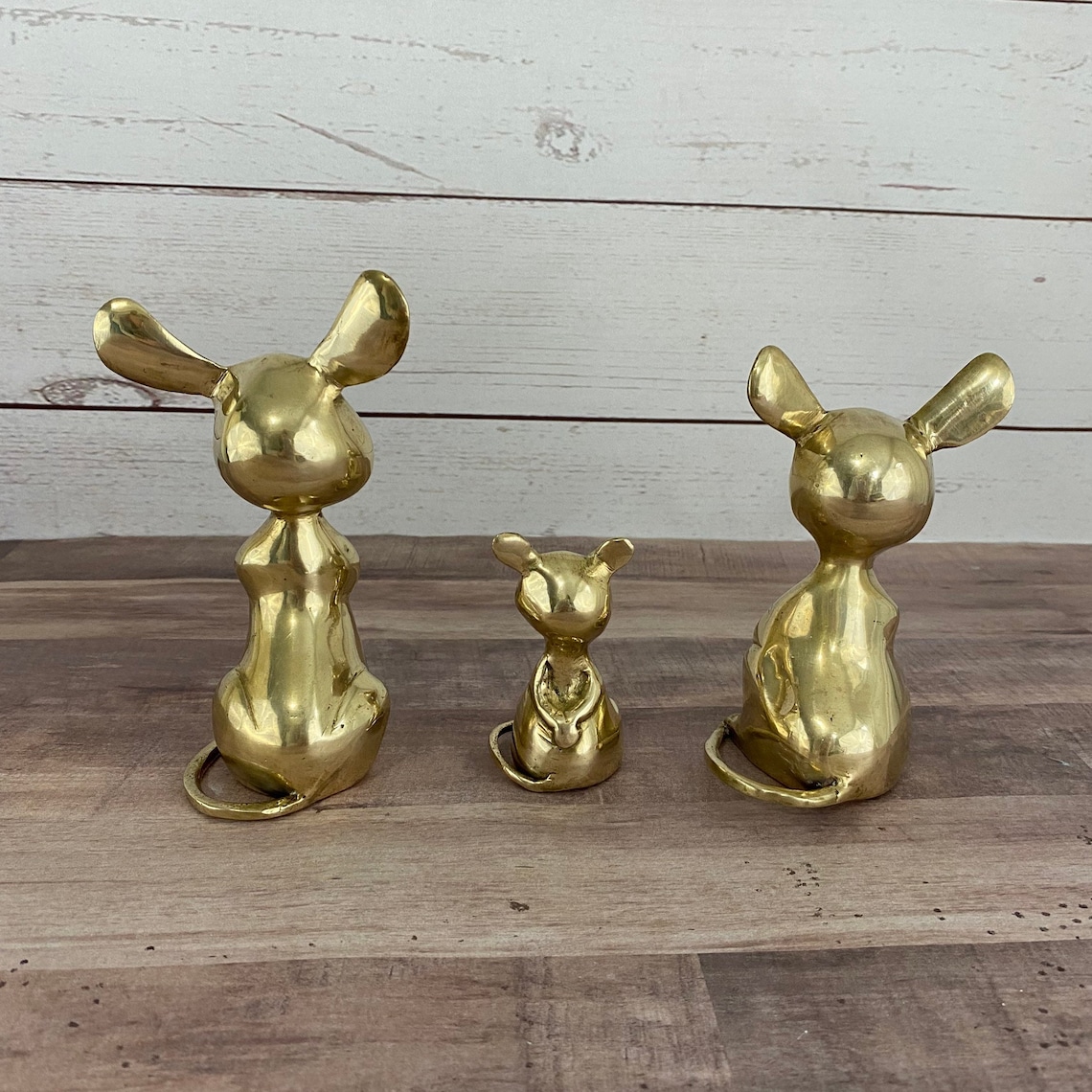 Mid-century Vintage Solid Brass Mice Animal Figurines Decor - Etsy