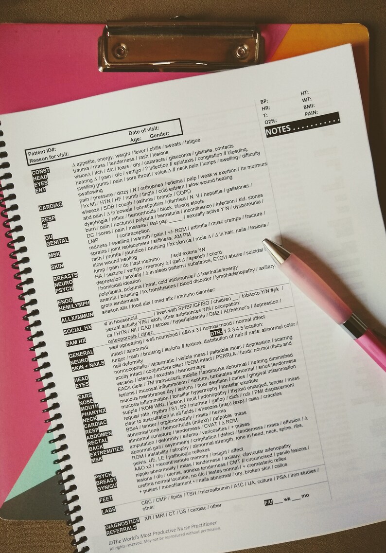 Cheat Sheets Clinical Notebook for Nurse Practitioners - Etsy