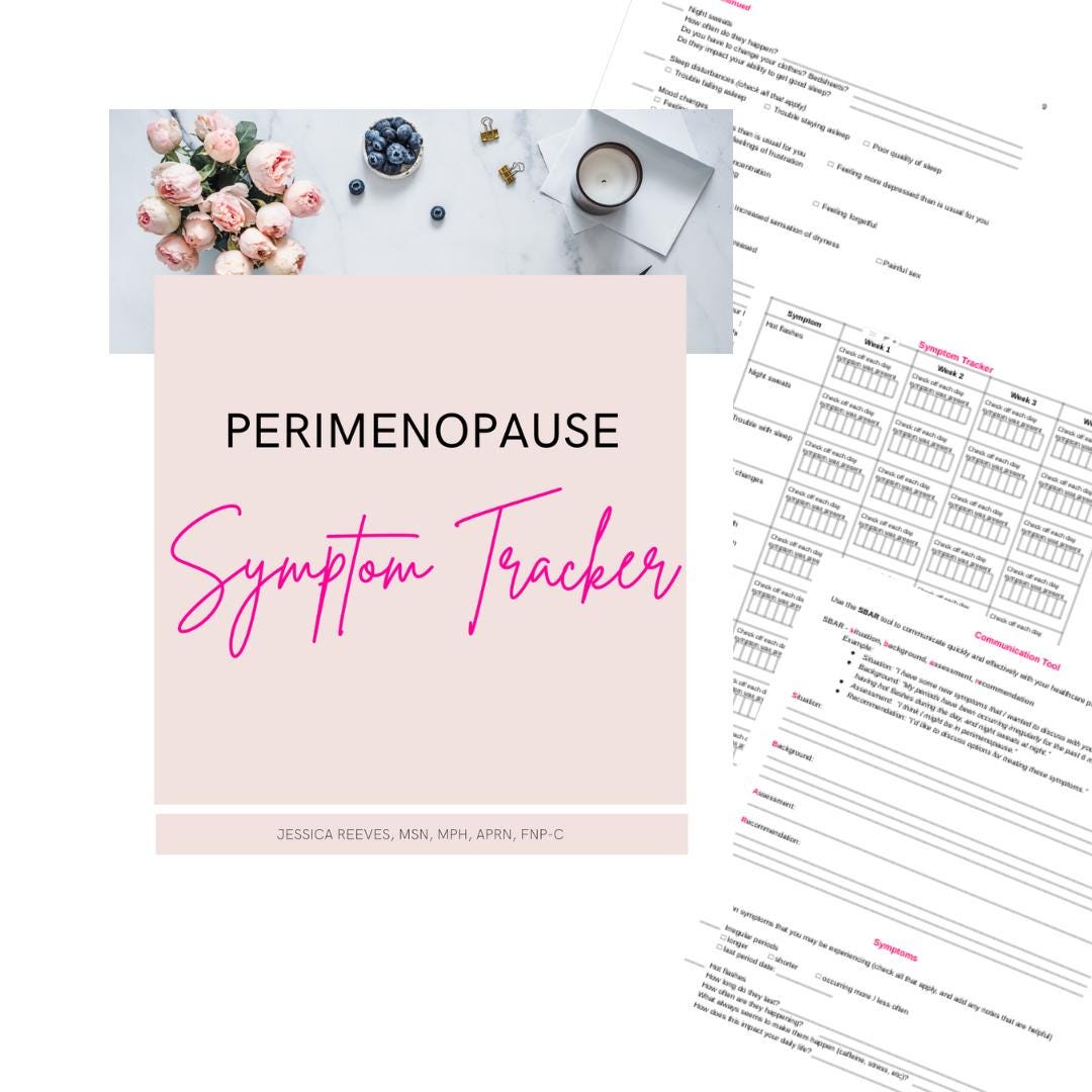 Menopause / Perimenopause Symptom Tracker - Etsy