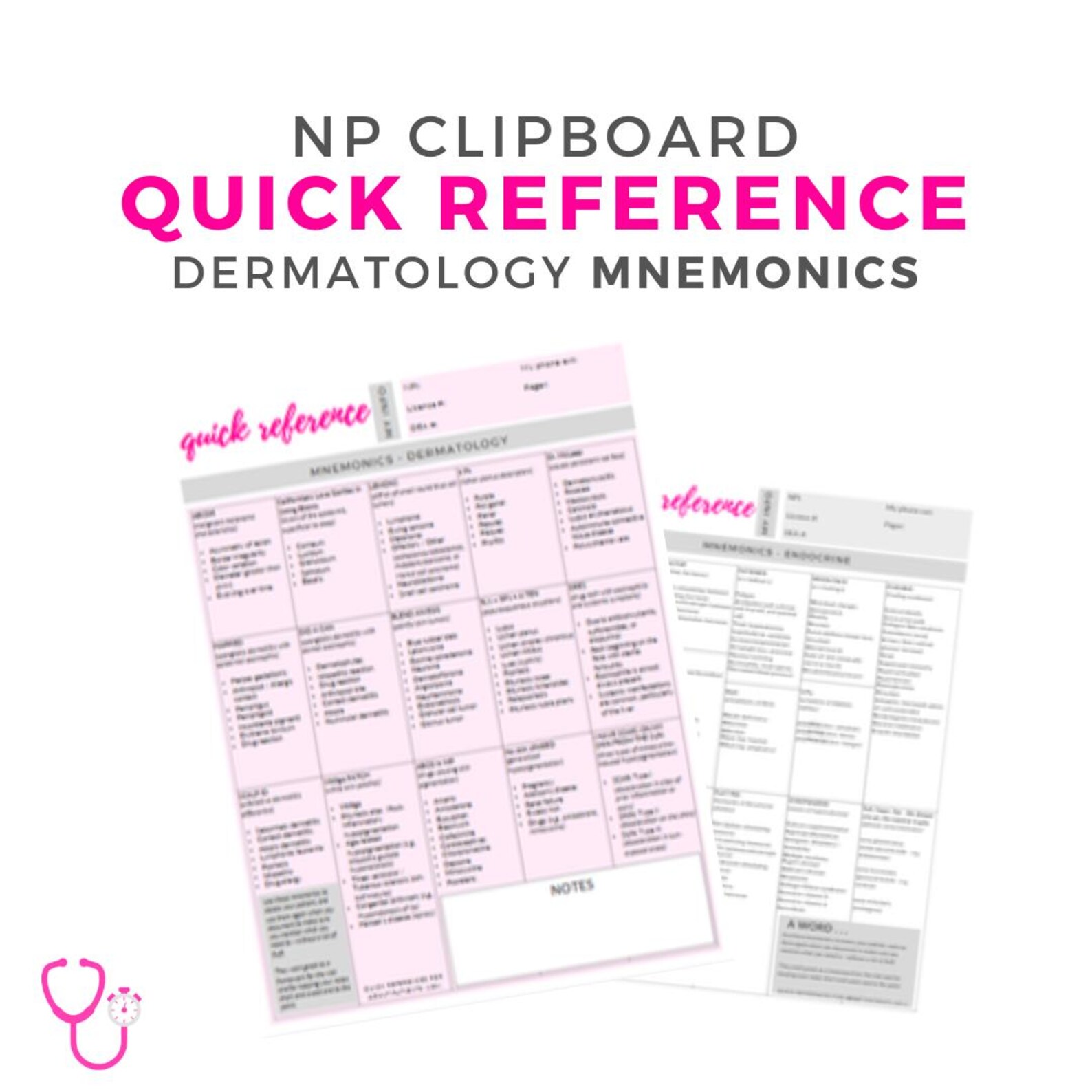 Nurse Practitioner | DERMATOLOGY Mnemonics | Clinical Quick Reference ...