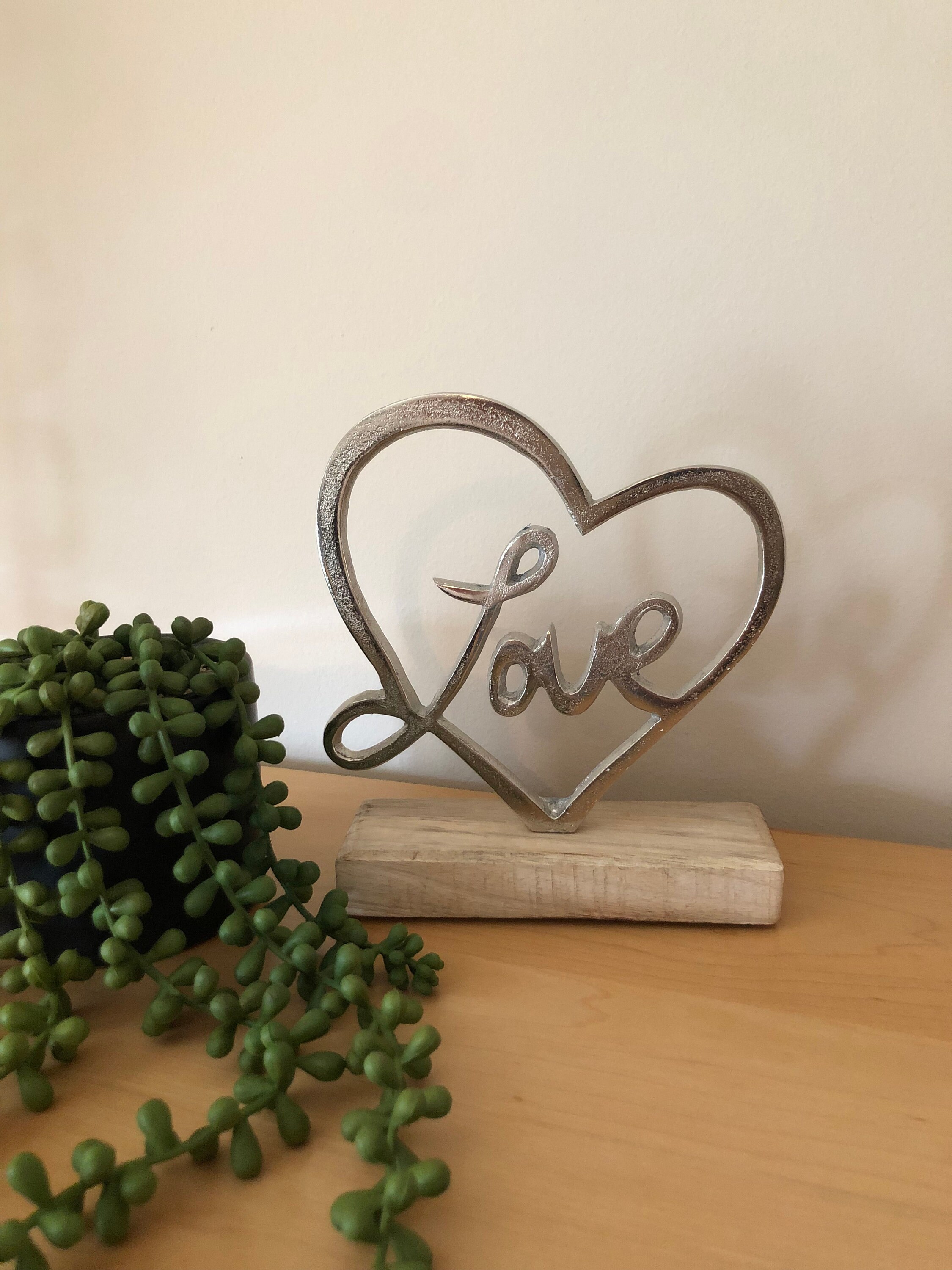 Aluminium Metal Display Heart With 'love' Wording to - Etsy UK
