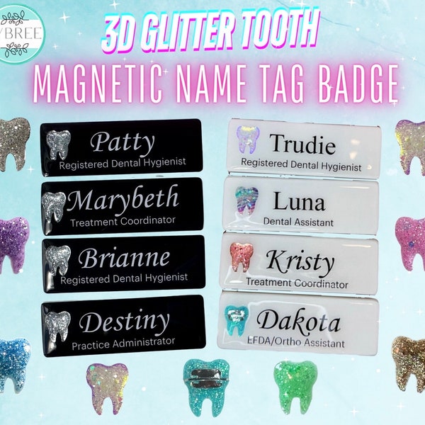 Magnetic Name Tag - Etsy