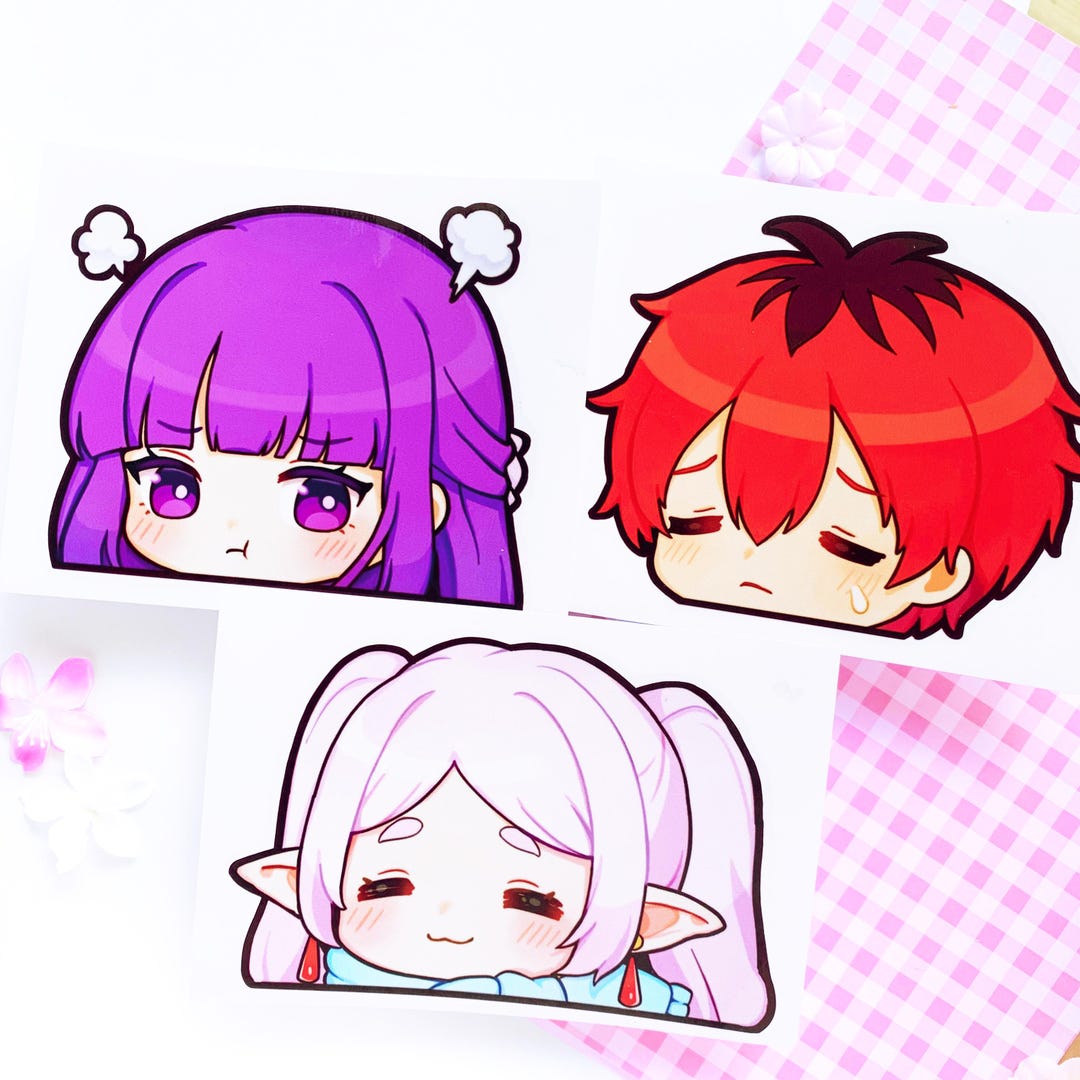 Frieren Elf Large Peeker Stickers | Cute Matte Waterproof ...