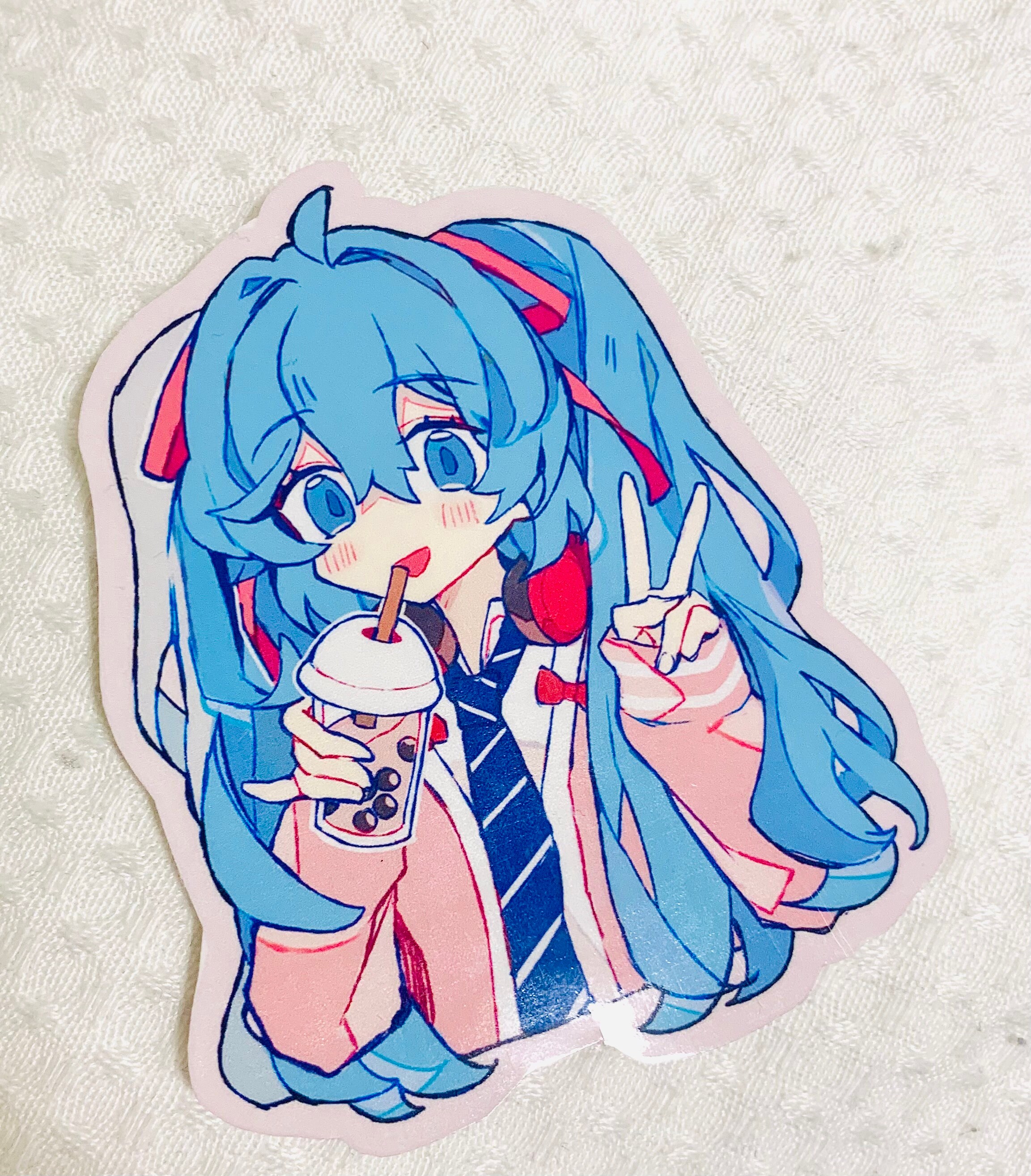 Boba Tea Miku 3 Vinyl Sticker | Etsy