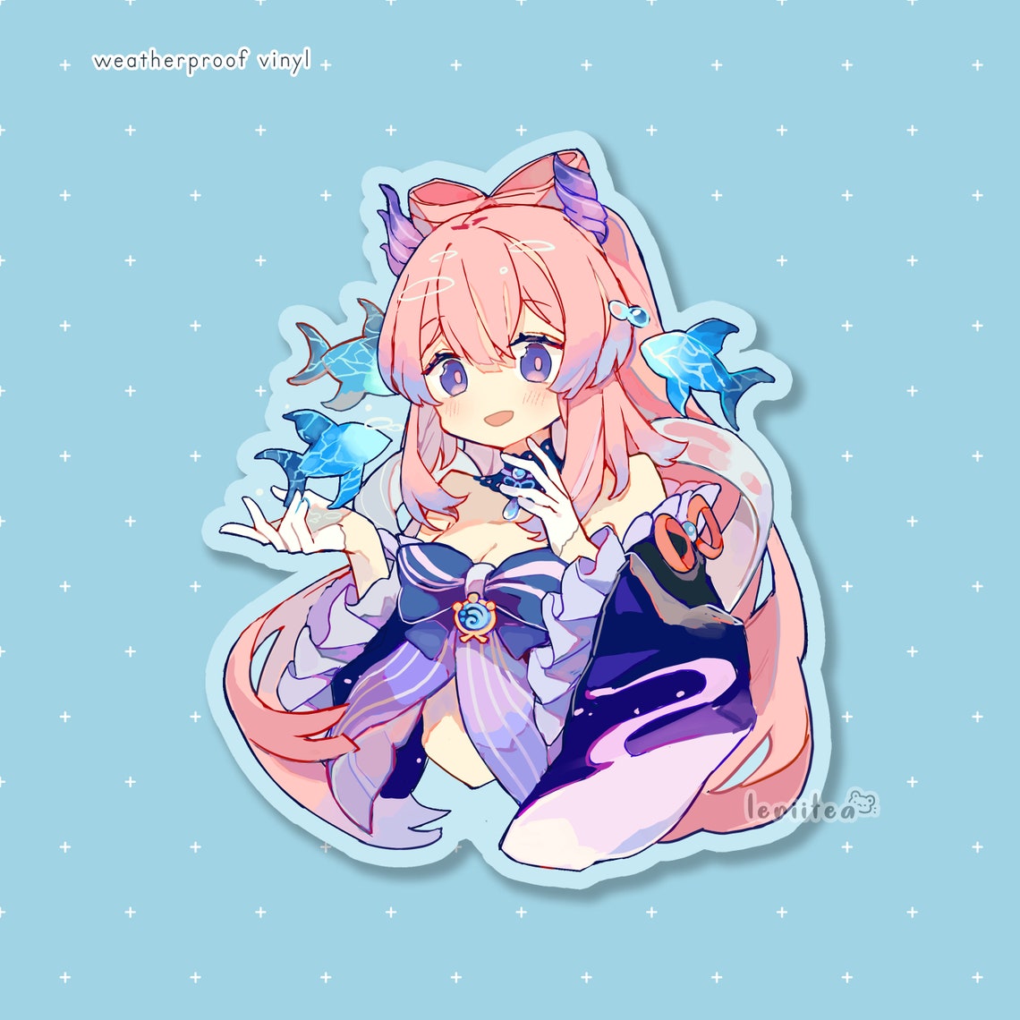 Kokomi Genshin Impact Vinyl Sticker - Etsy