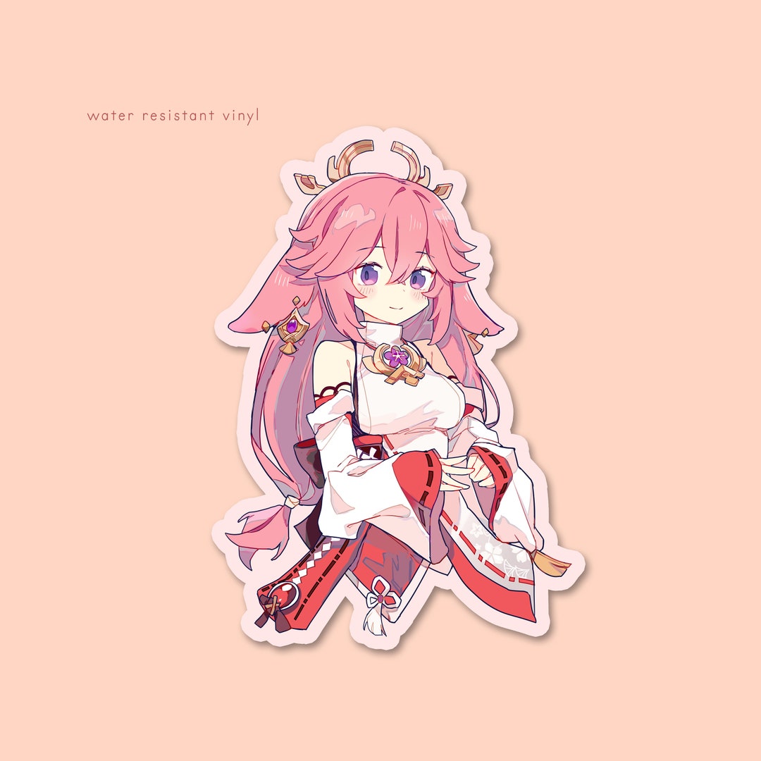 Yae Miko Genshin Impact Vinyl Sticker - Etsy Australia