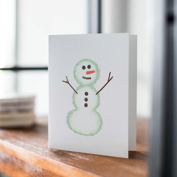 Snowman Card - Etsy