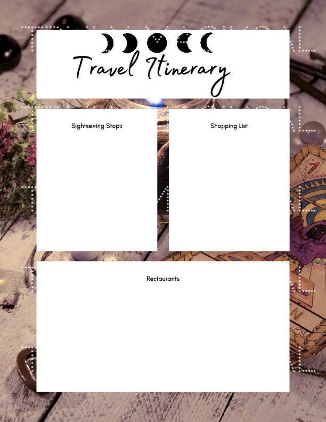 Travel Itinerary, Printable Itinerary Template, Weekend Trip Itinerary ...