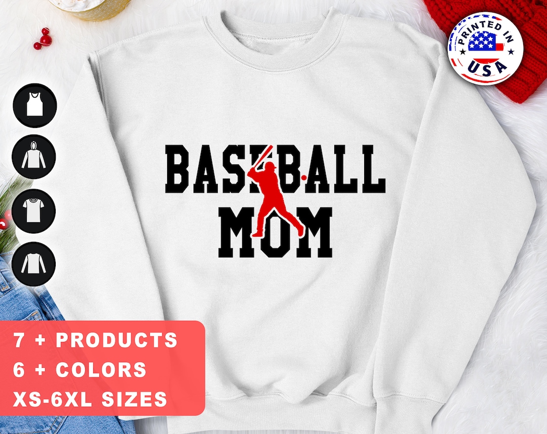 Baseball Mom Sweatshirt Baseball Mom Shirt Baseball Mom Tshirt Baseball ...