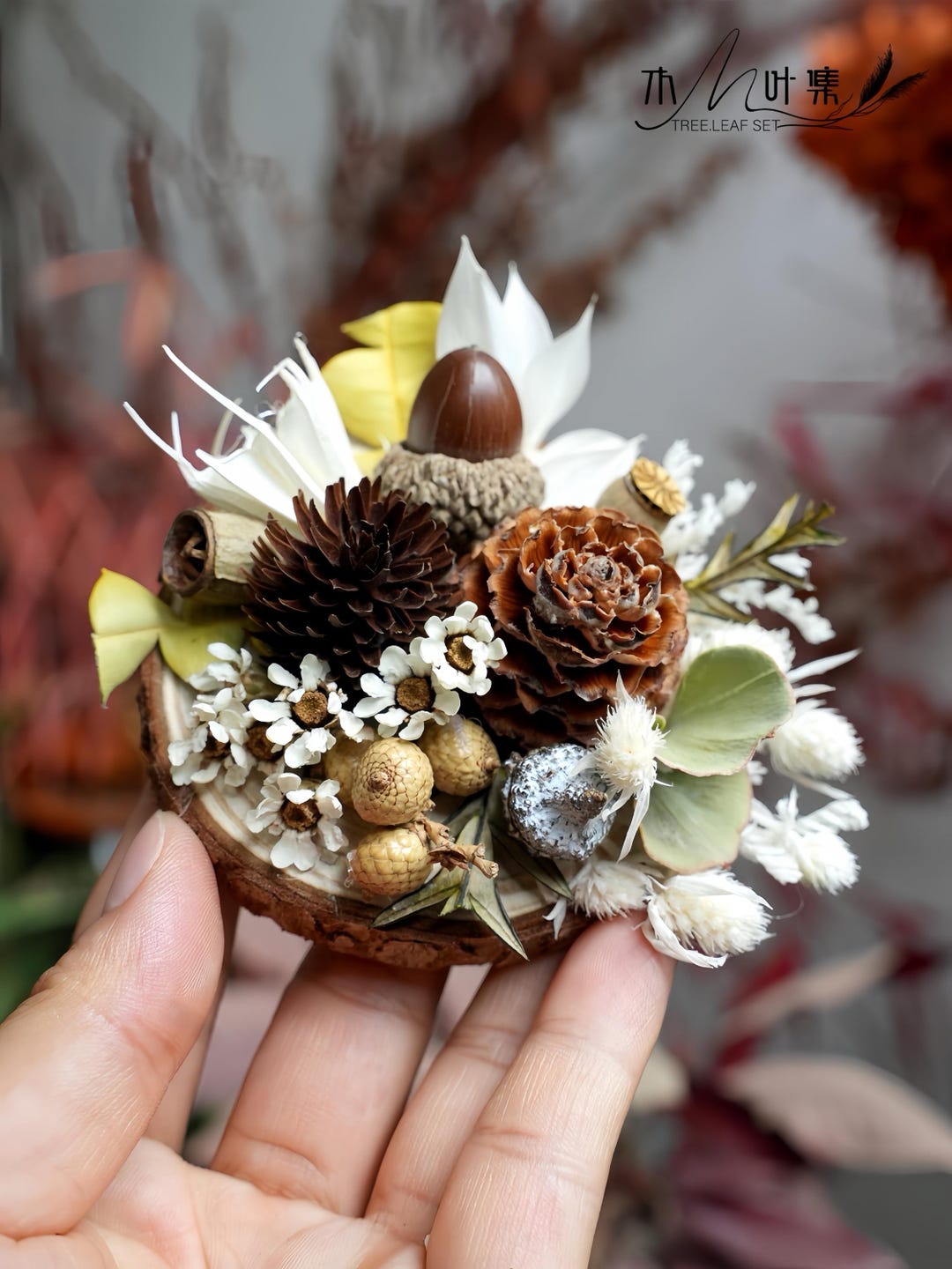Botanical Fridge Magnet, Dried Flower Magnet, Kitchen Decor, Handmade ...