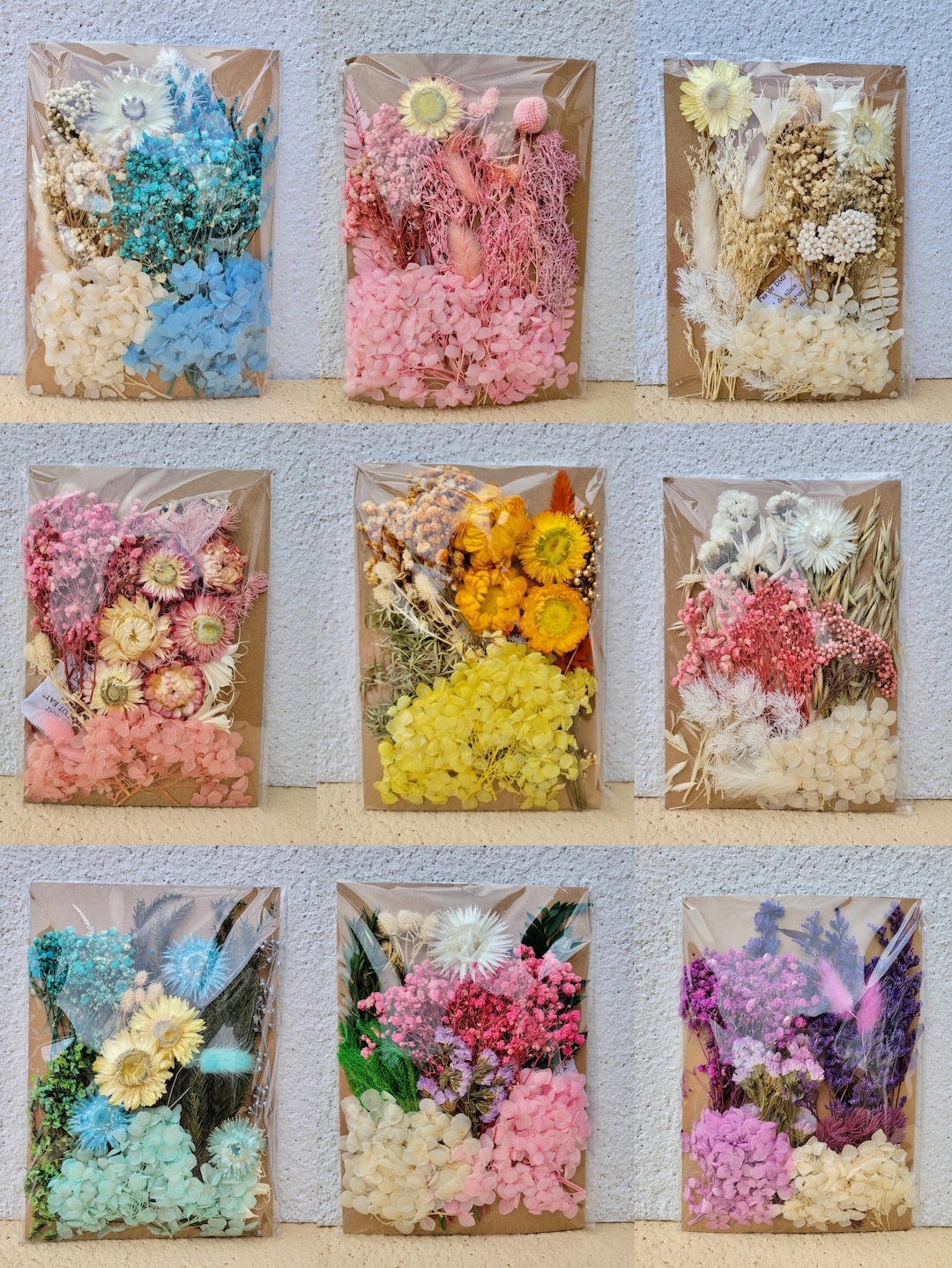 Large Envelopes of Dried / Preserved Flowers Flowers for Crafts/ Candle ...