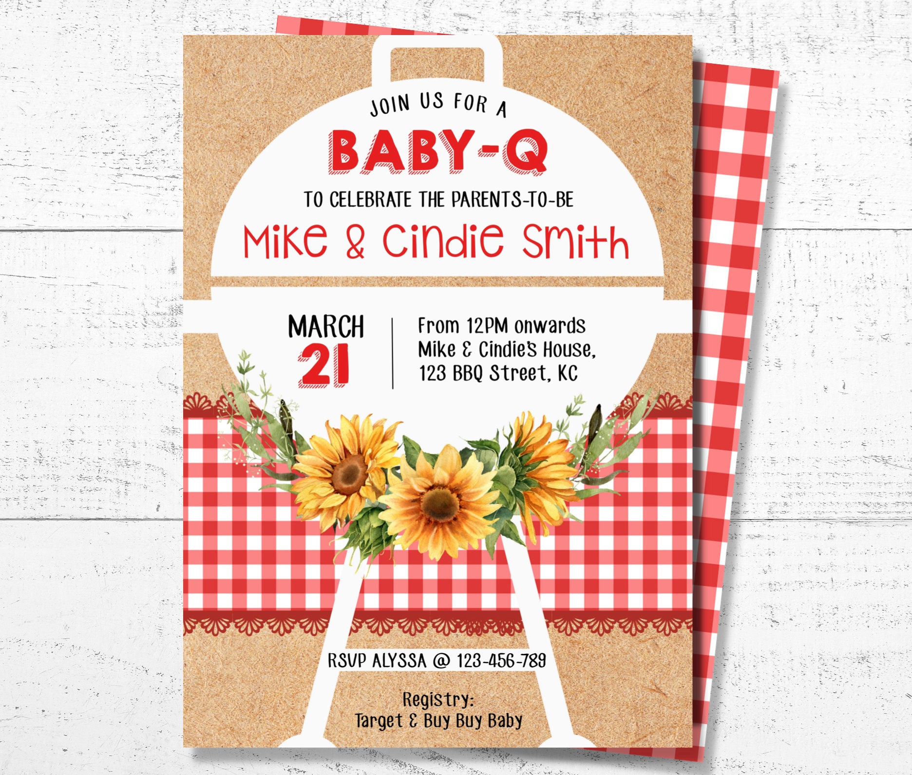 Editable Babyq Invitation, Baby-q, Baby BBQ, BBQ Couples Baby Shower ...